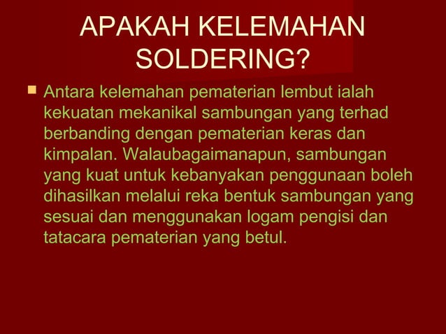 soldering @ pematerian | PPT