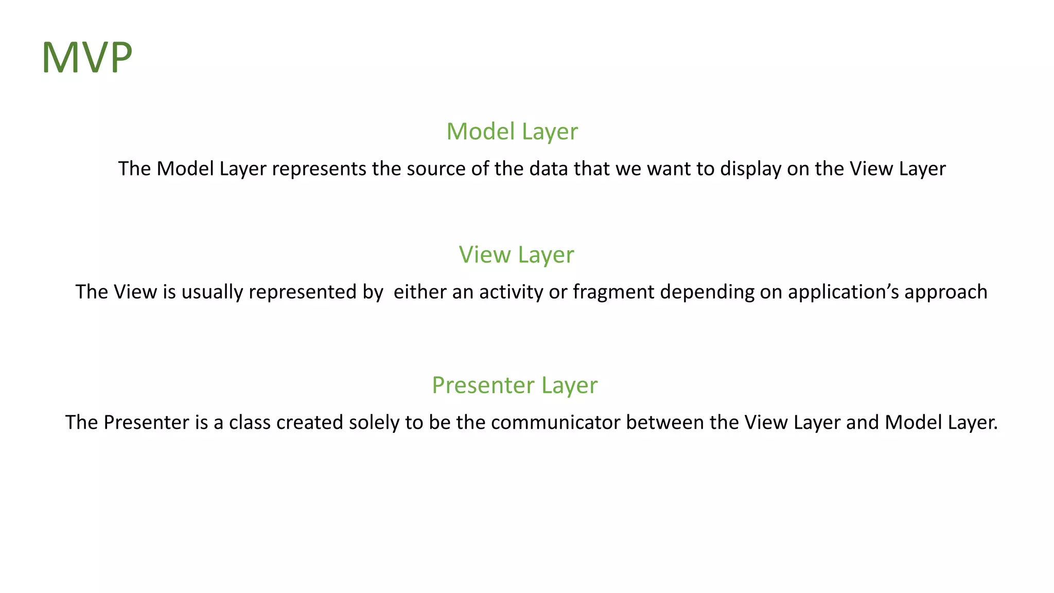 Slide Presentation of MVP Pattern Concept | PPTX | Computer Software and Applications | Computing