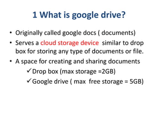 Slide presentation on introduction to google drive february 2014 ...