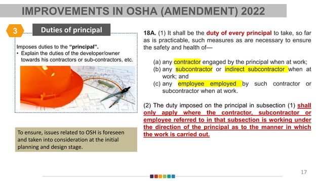 OSHA 2022 and FMA 2022 Ammendments New Briefings | PDF