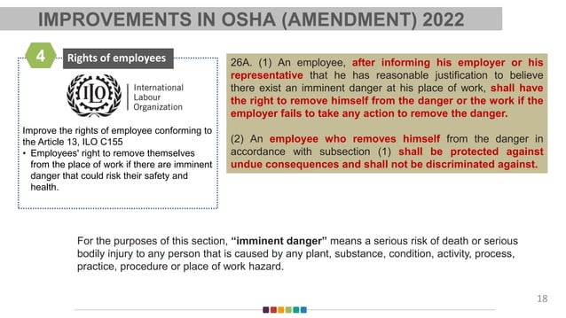 OSHA 2022 and FMA 2022 Ammendments New Briefings | PDF