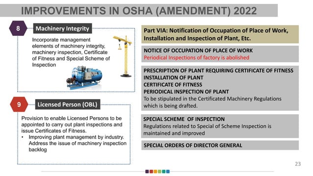 OSHA 2022 and FMA 2022 Ammendments New Briefings | PDF
