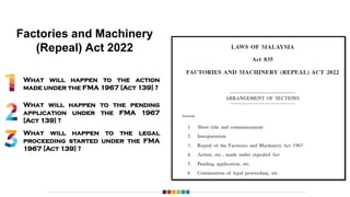 OSHA 2022 and FMA 2022 Ammendments New Briefings | PDF