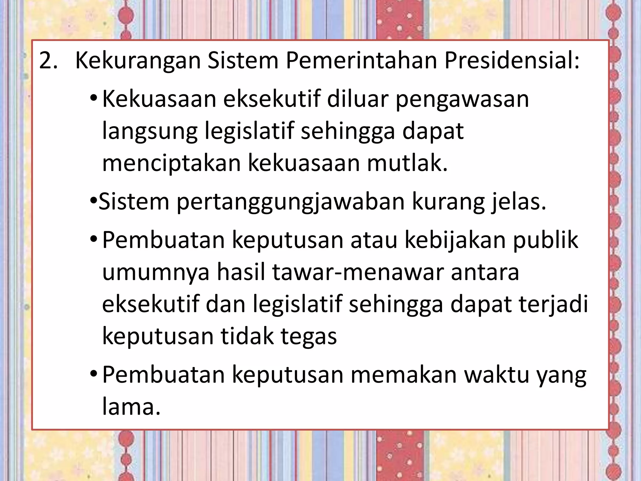 Sistem Pemerintahan | PPTX