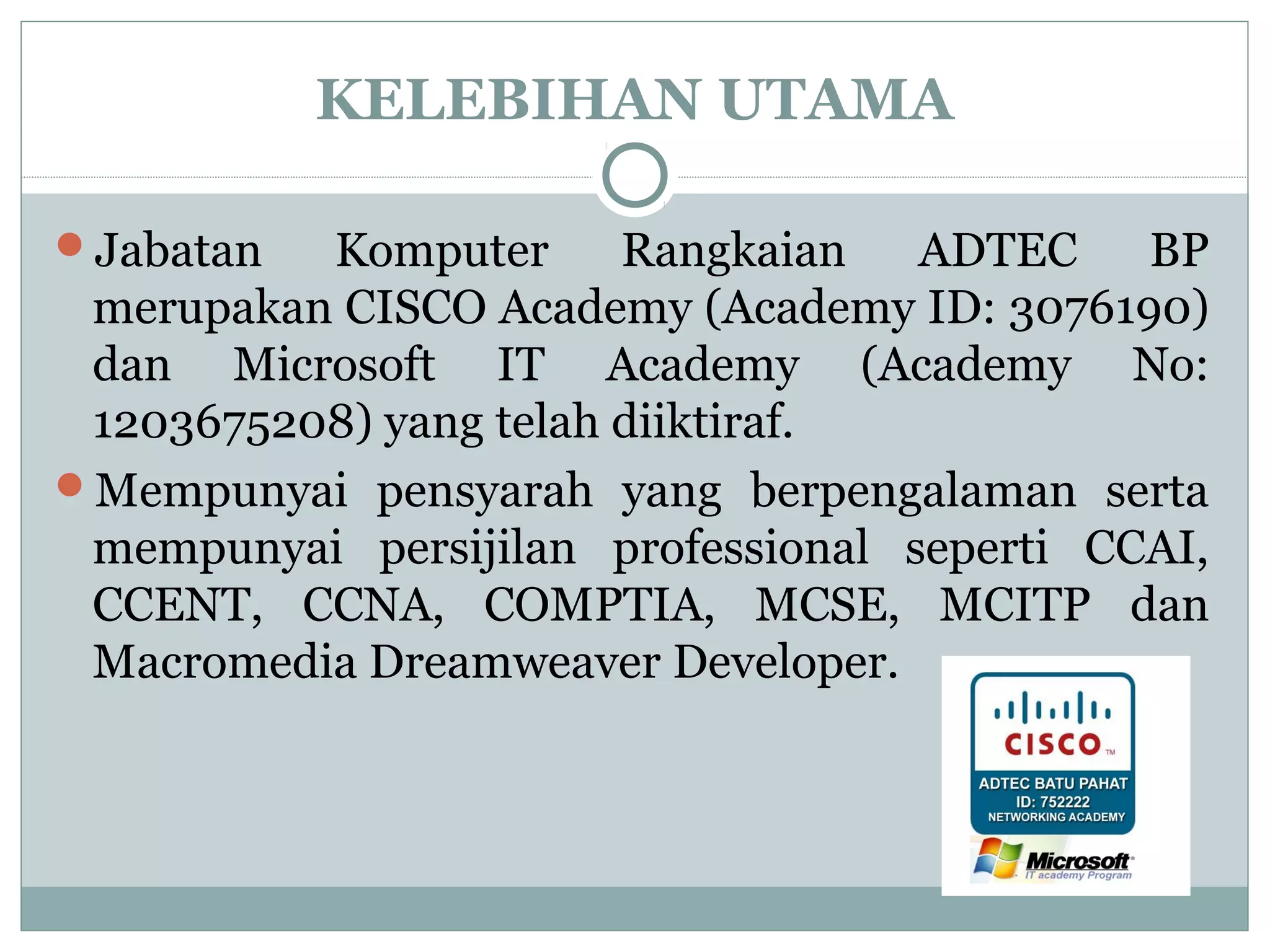 Diploma in Computer Network Technology ADTEC Batu Pahat | PPT
