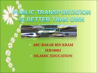 Slide public transport | PPTX