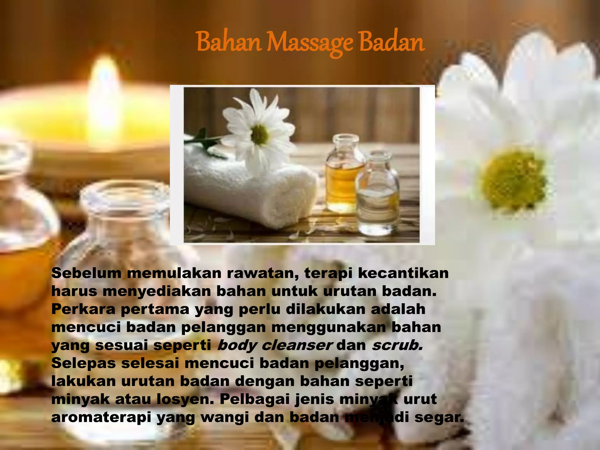 preparation body massage | PPTX