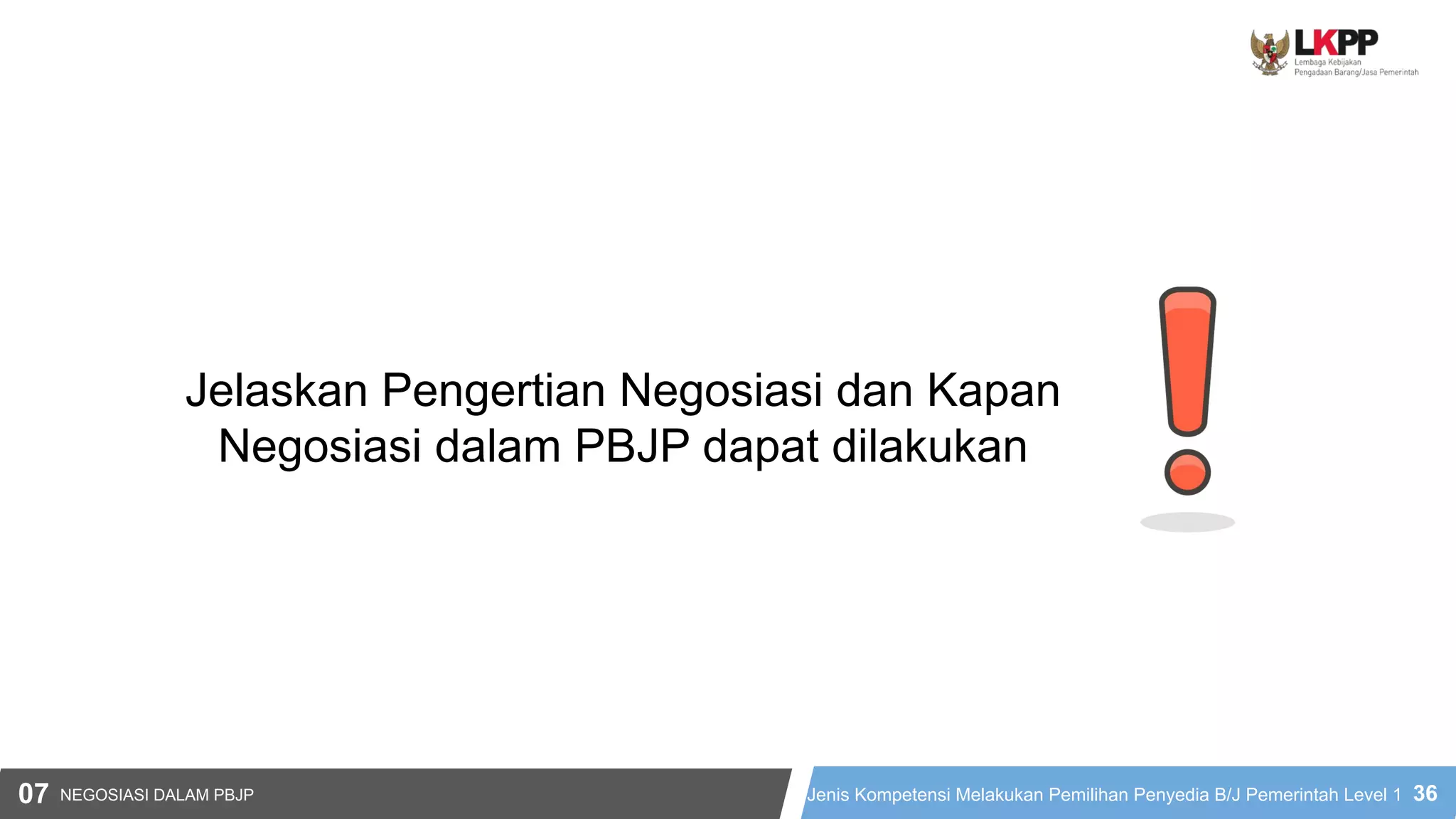 Slide Recall Modul Melakukan Pemilihan Penyedia Barang Jasa Level 1 V3 ...