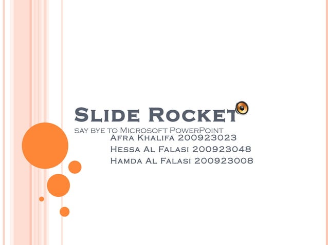 Slide rocket COL 270 | PPT | Technology & Computing