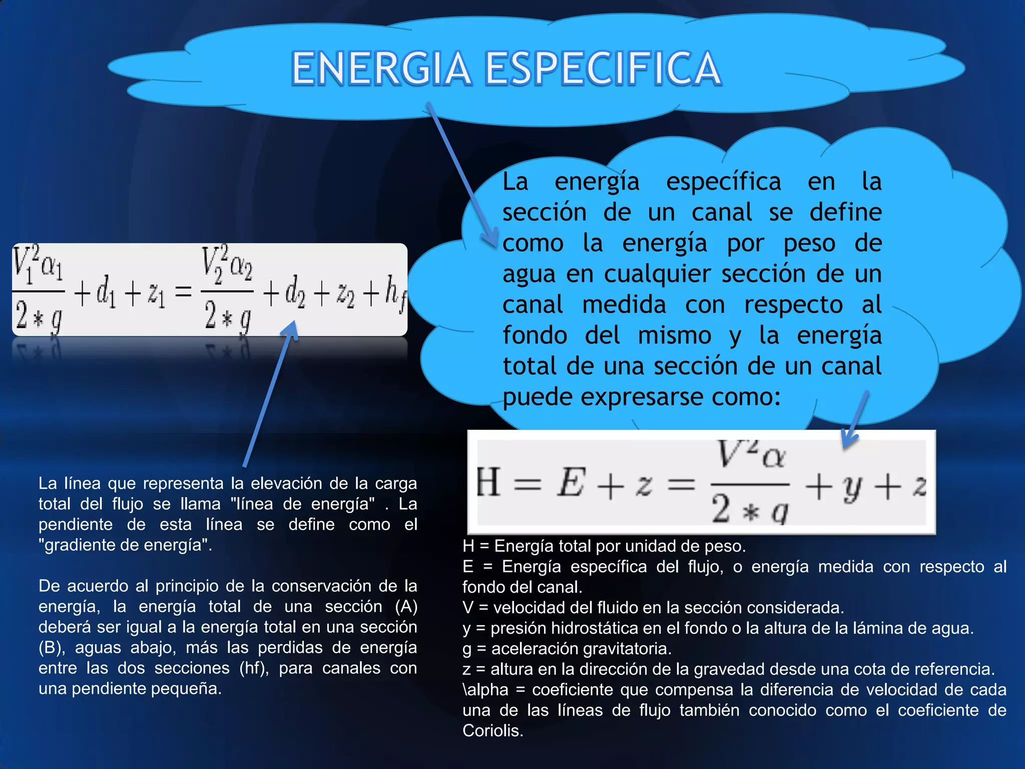 Slidershare energia especifica y cantidad de movimiento que se dan ...