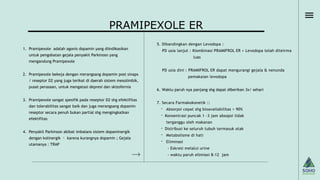 efektivitas PRAMIFROL pada parkinson disease | PPTX