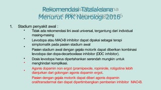 efektivitas PRAMIFROL pada parkinson disease | PPTX