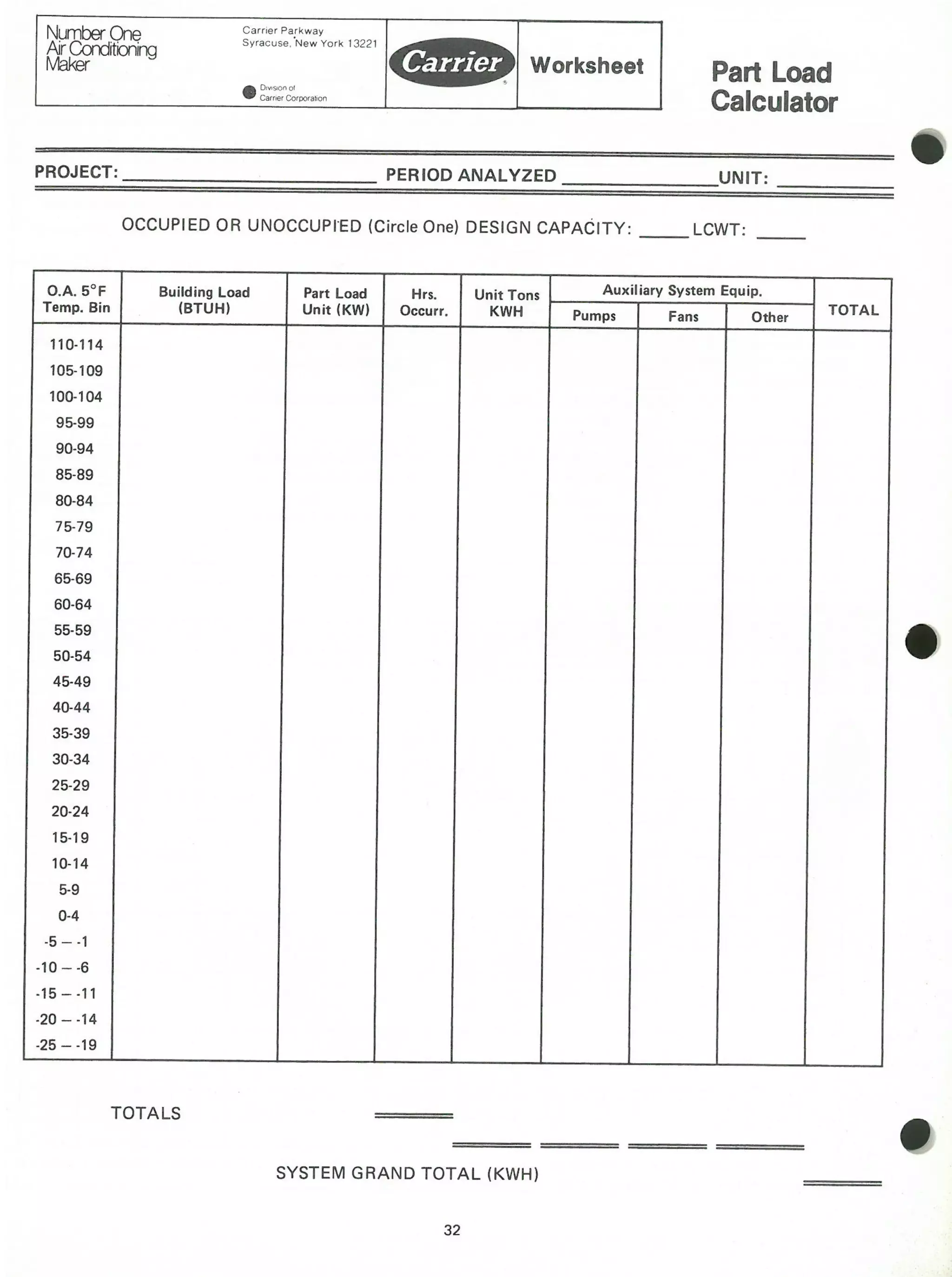 Slide rule part1 carrier part load calculator user manual and ...