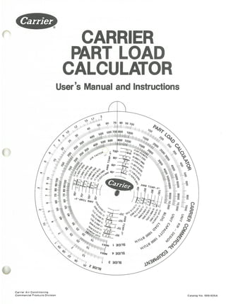 Slide rule part1 carrier part load calculator user manual and ...