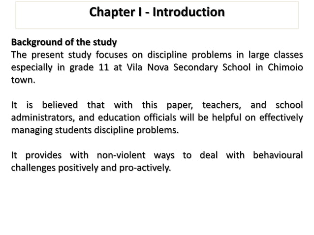 Slides 07-08-2015 - disruptive behaviour in overcrowded classes | PPTX