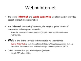 Slides 1 - Internet and Web | PDF