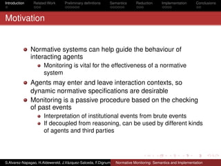 Normative Monitoring: Semantics and Implementation | PPT