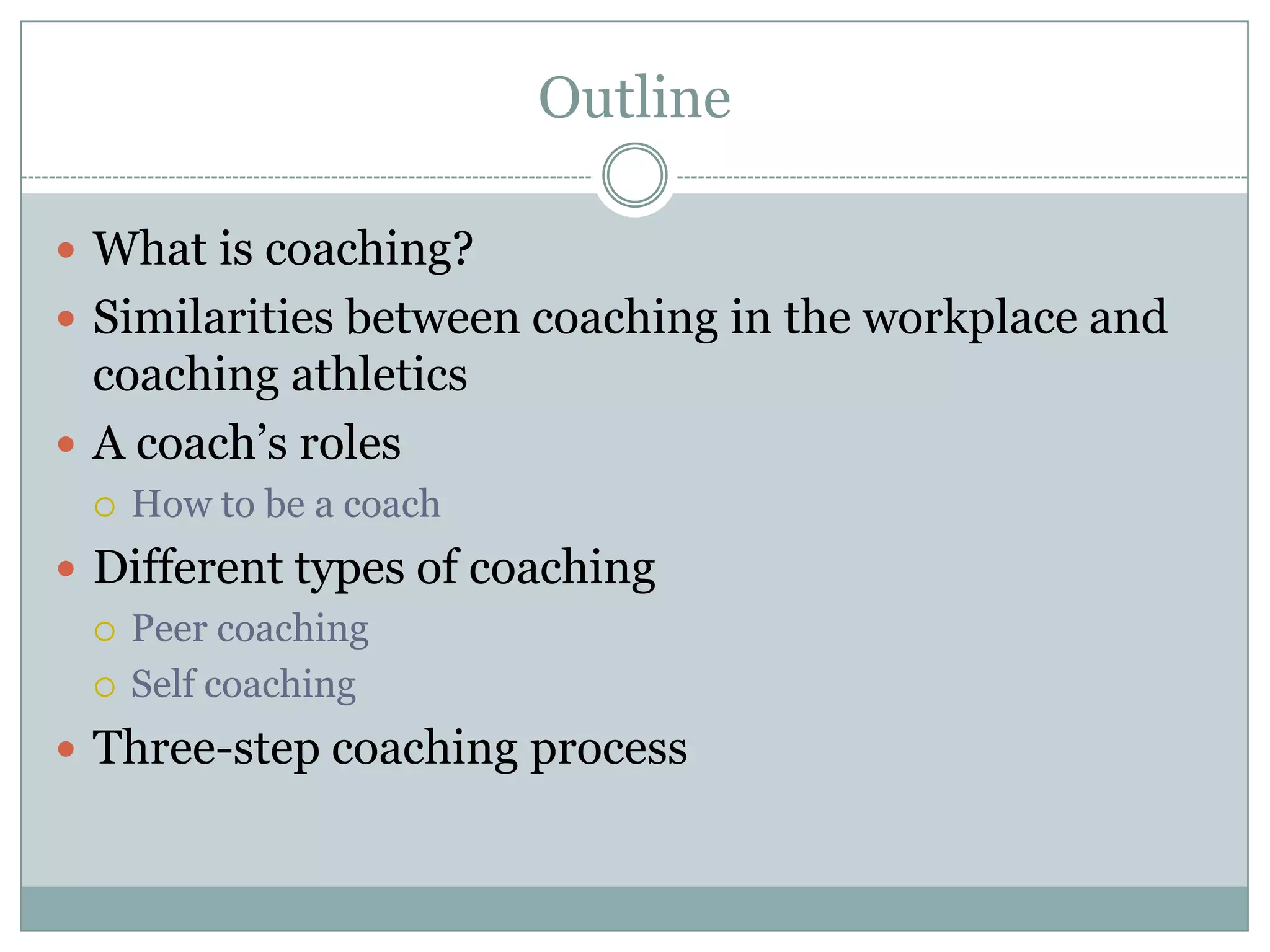 Coaching in the Workplace | PPTX
