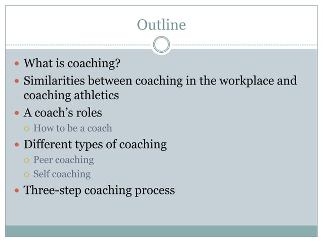 Coaching In The Workplace Pptx Careers