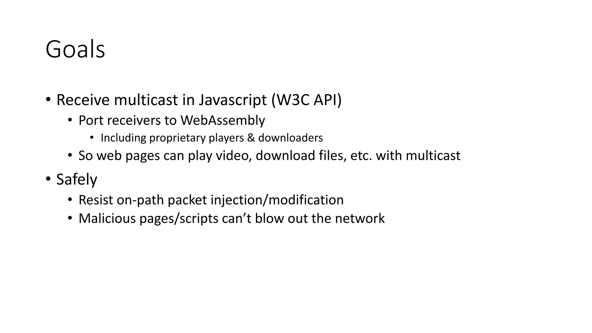 Multicast to browser techniques and methods | PDF