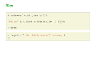 Writing native bindings to node.js in C++ | PPT