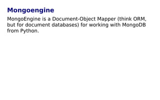 Django with Mongo using Mongoengine | PPT