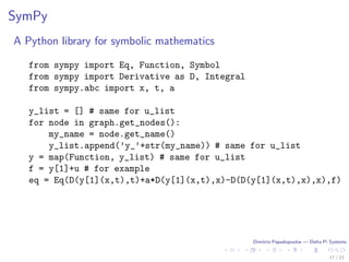 Optimal control of coupled PDE networks with automated code generation | PPT