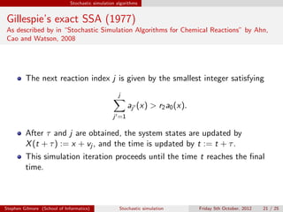The Stochastic Simulation Algorithm | PDF