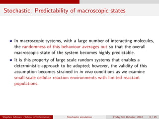 The Stochastic Simulation Algorithm | PDF
