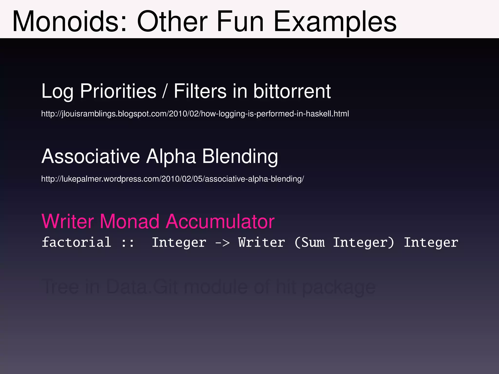 Functional Algebra: Monoids Applied | PPT | Free Download