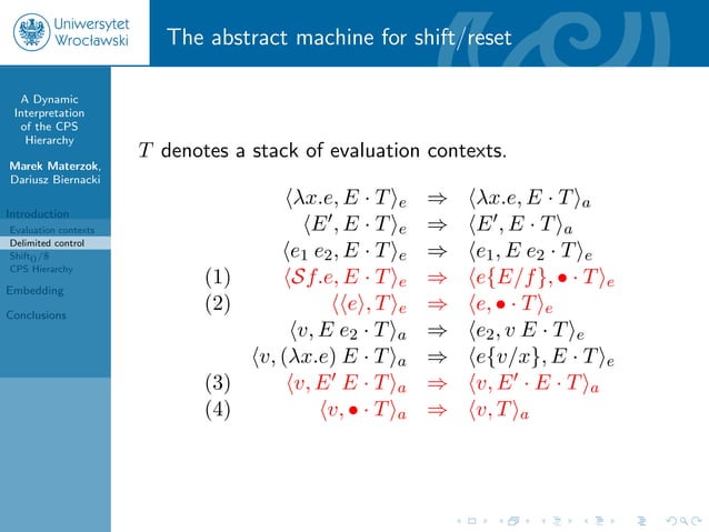 Aplas 2012 A Dynamic Interpretation Of The Cps Hierarchy Ppt