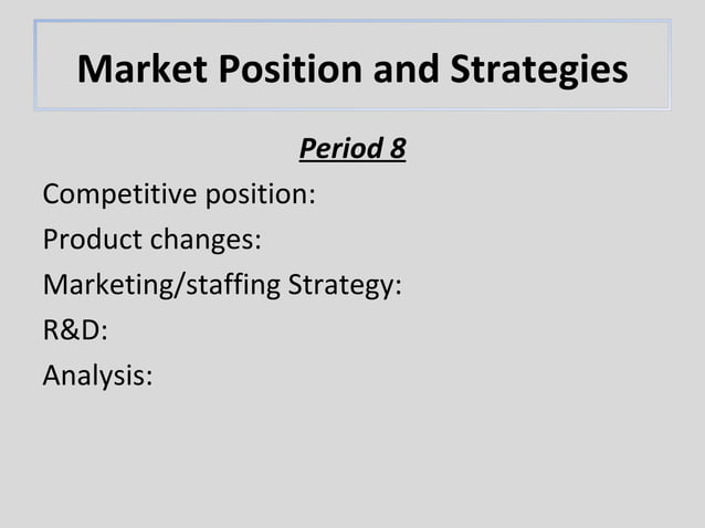MARKSTRAT Business Simulation Presentation | PPT