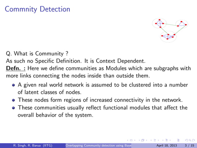 Overlapping community Detection Using Bayesian NMF | PPT