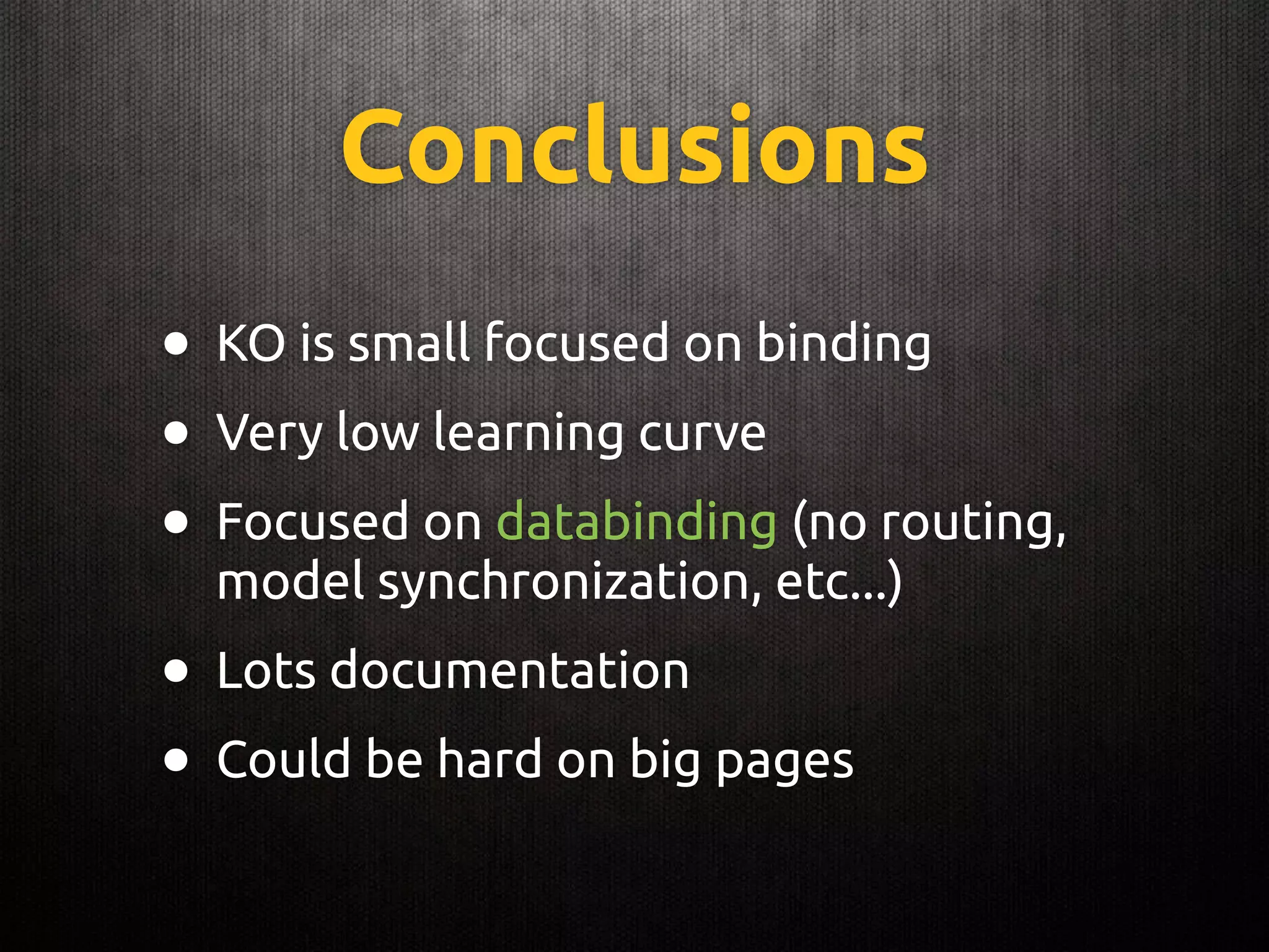 An introduction to knockout.js