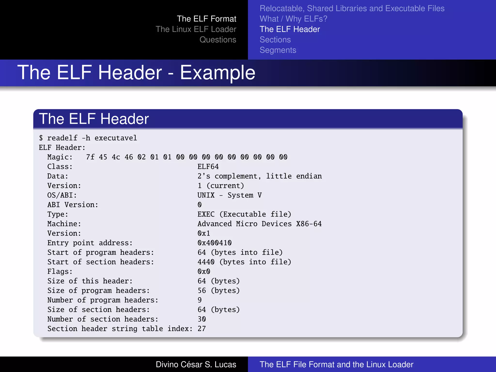 FISL XIV - The ELF File Format and the Linux Loader | PPT