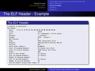 FISL XIV - The ELF File Format and the Linux Loader | PPT