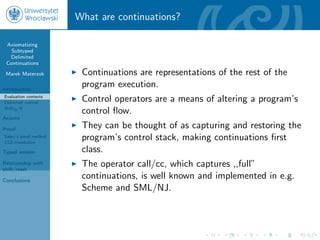 CSL 2013 "Axiomatizing Subtyped Delimited Continuations" | PPT