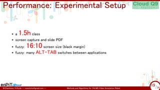 Methods and Algorithms for Automatic Slicing of Screen Capture Video using Slide PDFs | PDF