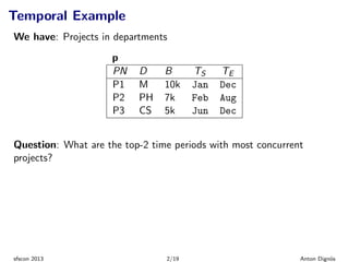 Anton Dignös - Towards a Temporal PostgresSQL | PPT
