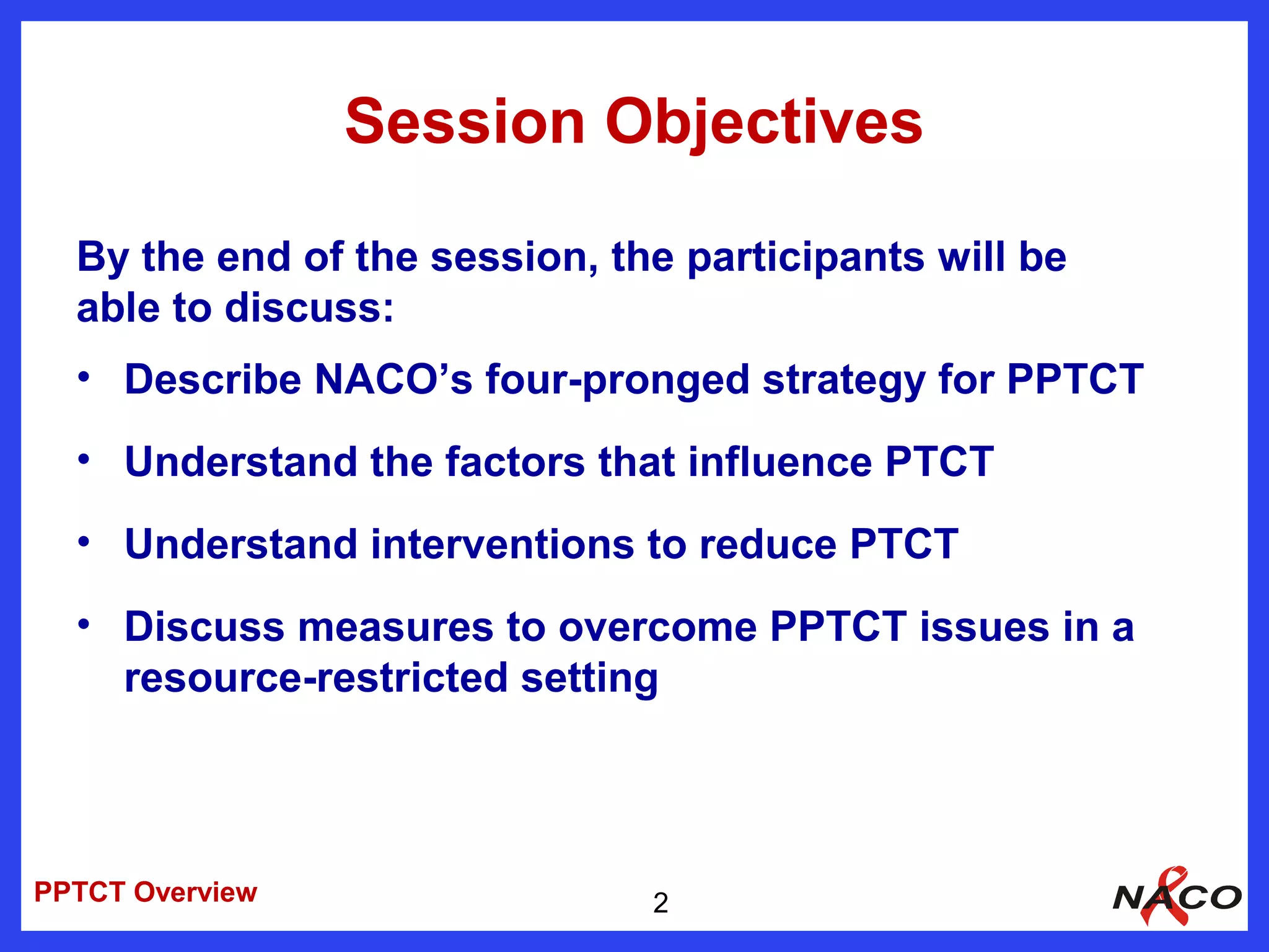 Prevention of Parent To Child Transmission PPTCT | PPT