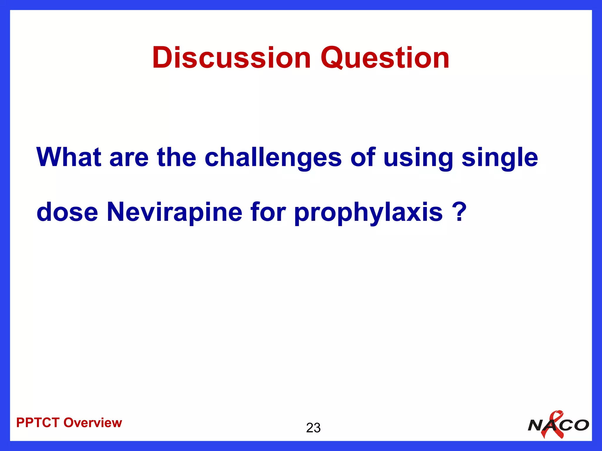 Prevention of Parent To Child Transmission PPTCT | PPT