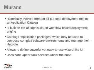 Murano: Application Catalog for Openstack | PPT