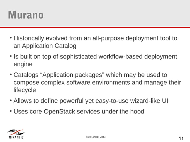 Murano: Application Catalog for Openstack | PPT