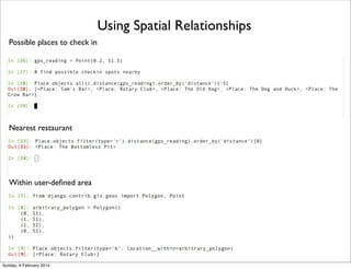 GeoDjango: Putting Django on the Map | PPT