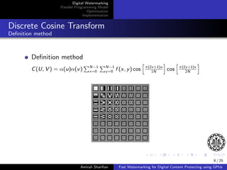 Fast watermarking for digital content protecting using GPUs | PPT