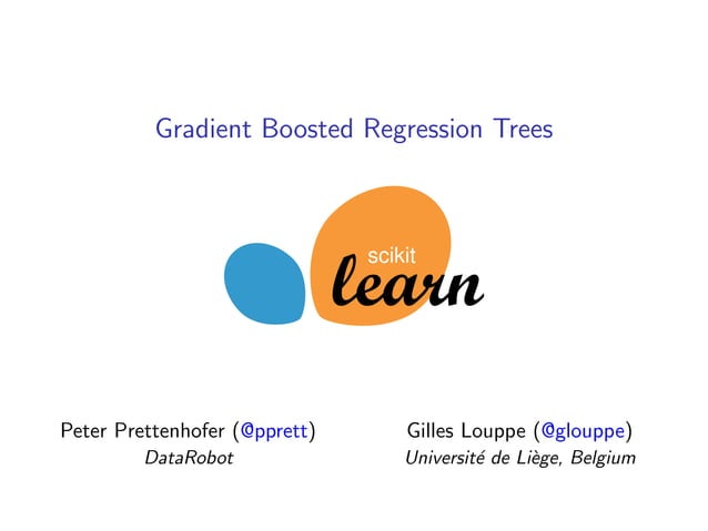 Gradient Boosted Regression Trees in scikit-learn | PPT