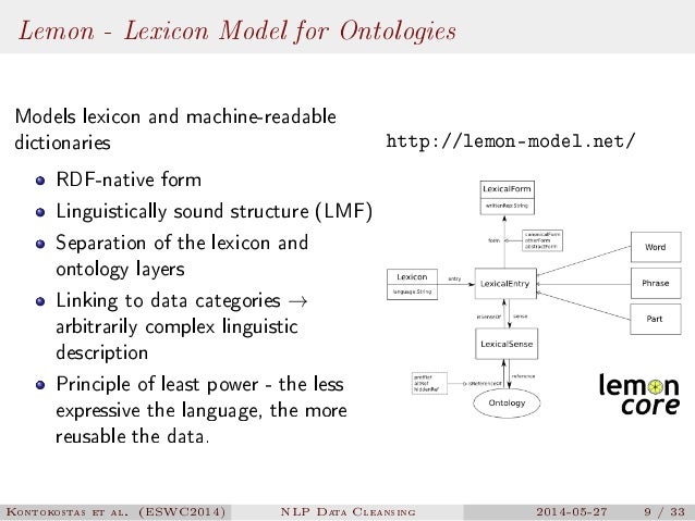 NLP Data Cleansing Based on Linguistic Ontology Constraints