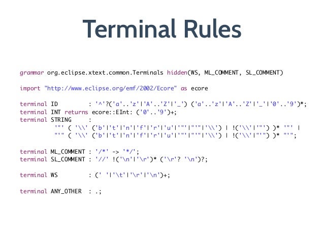 The Xtext Grammar Language