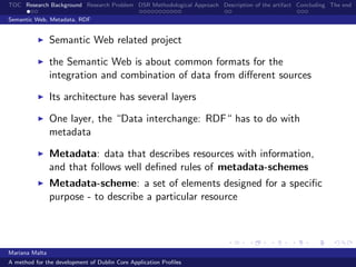 A method for the development of Dublin Core Application Profiles | PDF