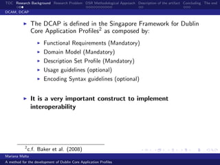 A method for the development of Dublin Core Application Profiles | PDF